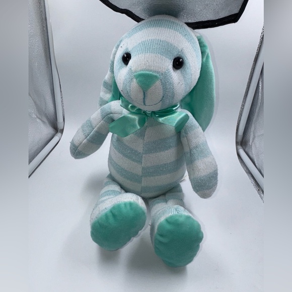 Kellytoy | Toys | Kellytoy 4 Knitted Plush Blue White Striped Bunny ...
